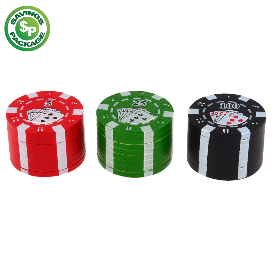 POKER CHIP HERB GRINDER WITH POLLEN CATCHER – Green Beehive